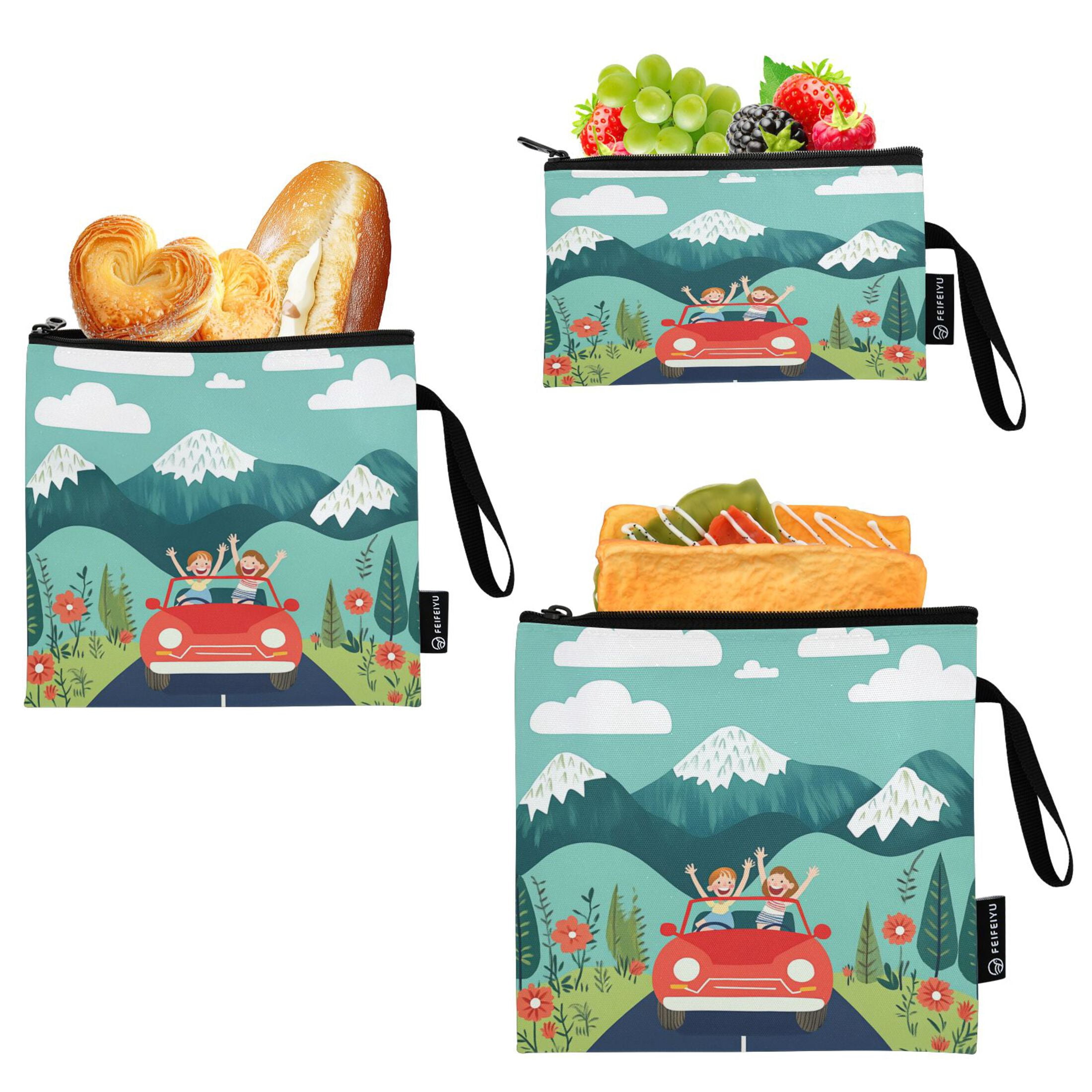 Reusable Food Storage Bags with Eco-Friendly EVA Lining Lunch Bag for ...