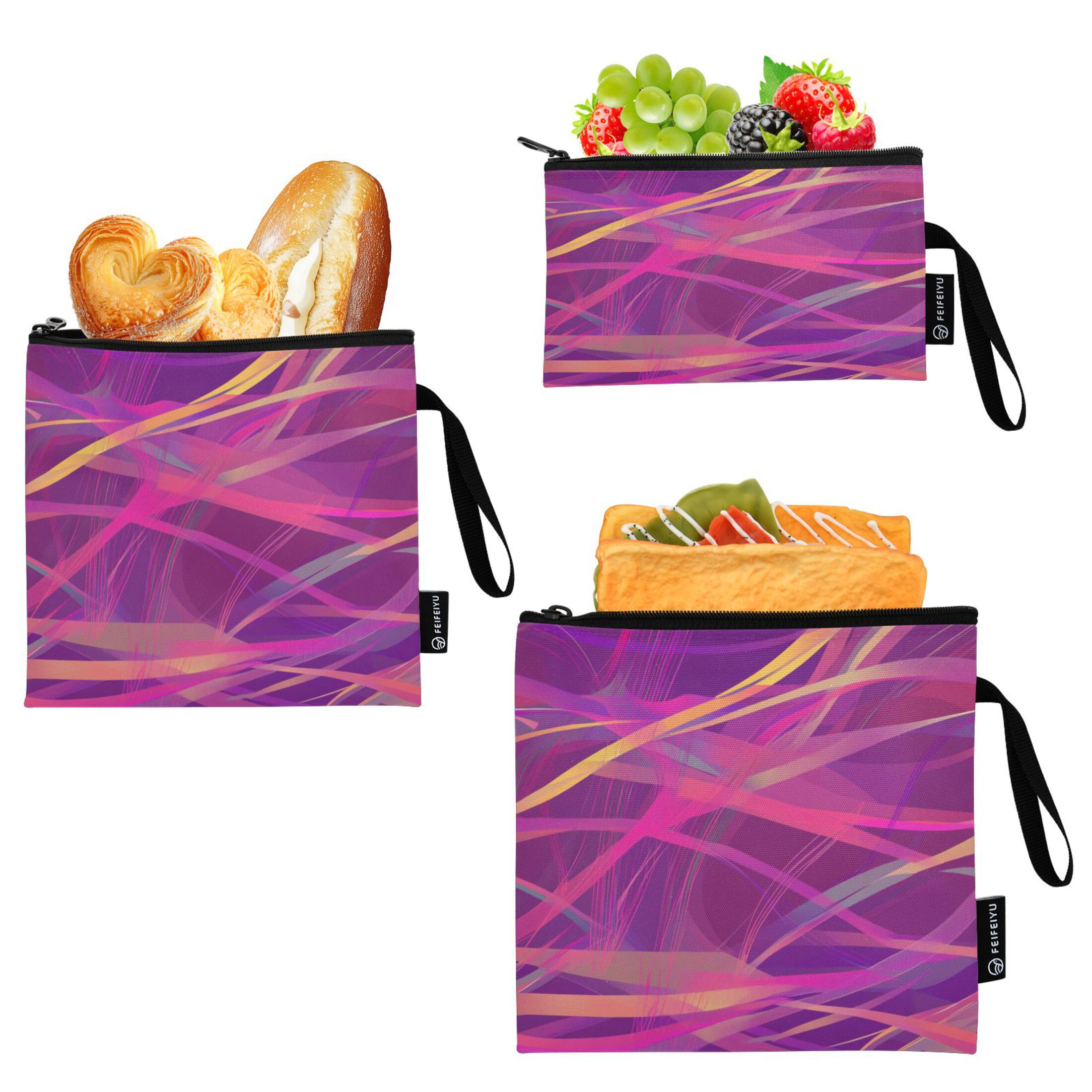 Reusable Food Storage Bags with Eco-Friendly EVA Lining Lunch Bag for ...
