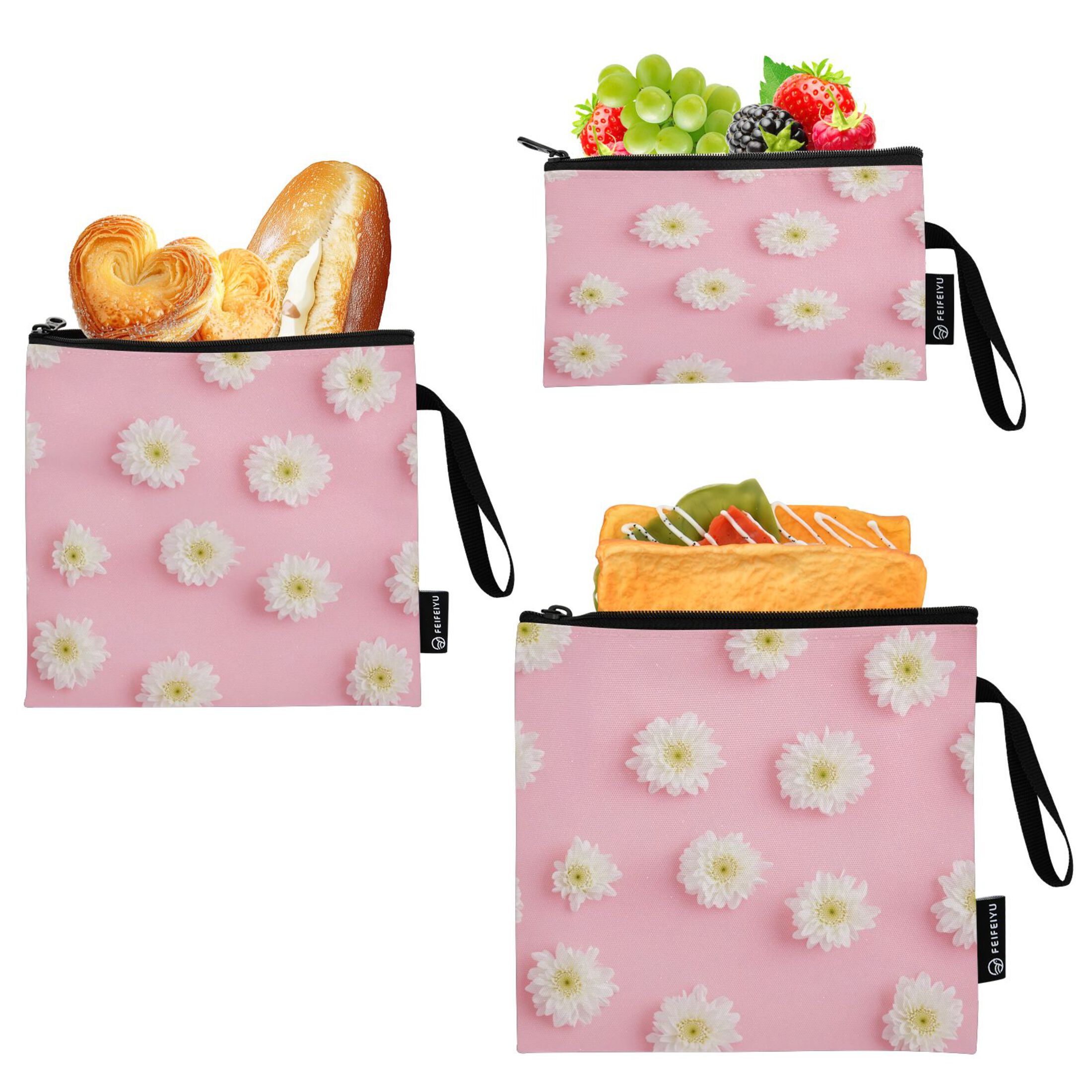 Reusable Food Storage Bags with Eco-Friendly EVA Lining Lunch Bag for ...