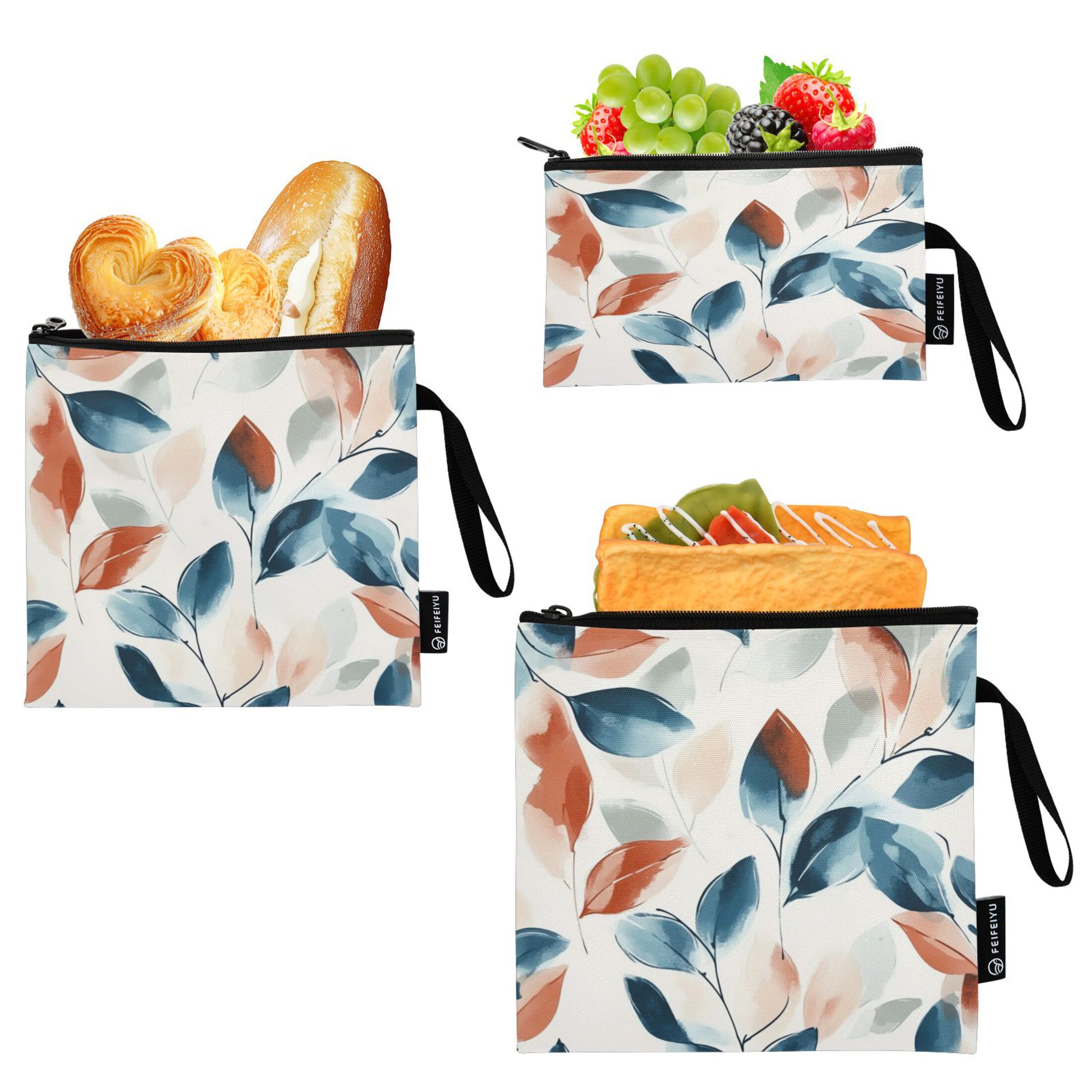 Reusable Food Storage Bags with Eco-Friendly EVA Lining Lunch Bag for ...