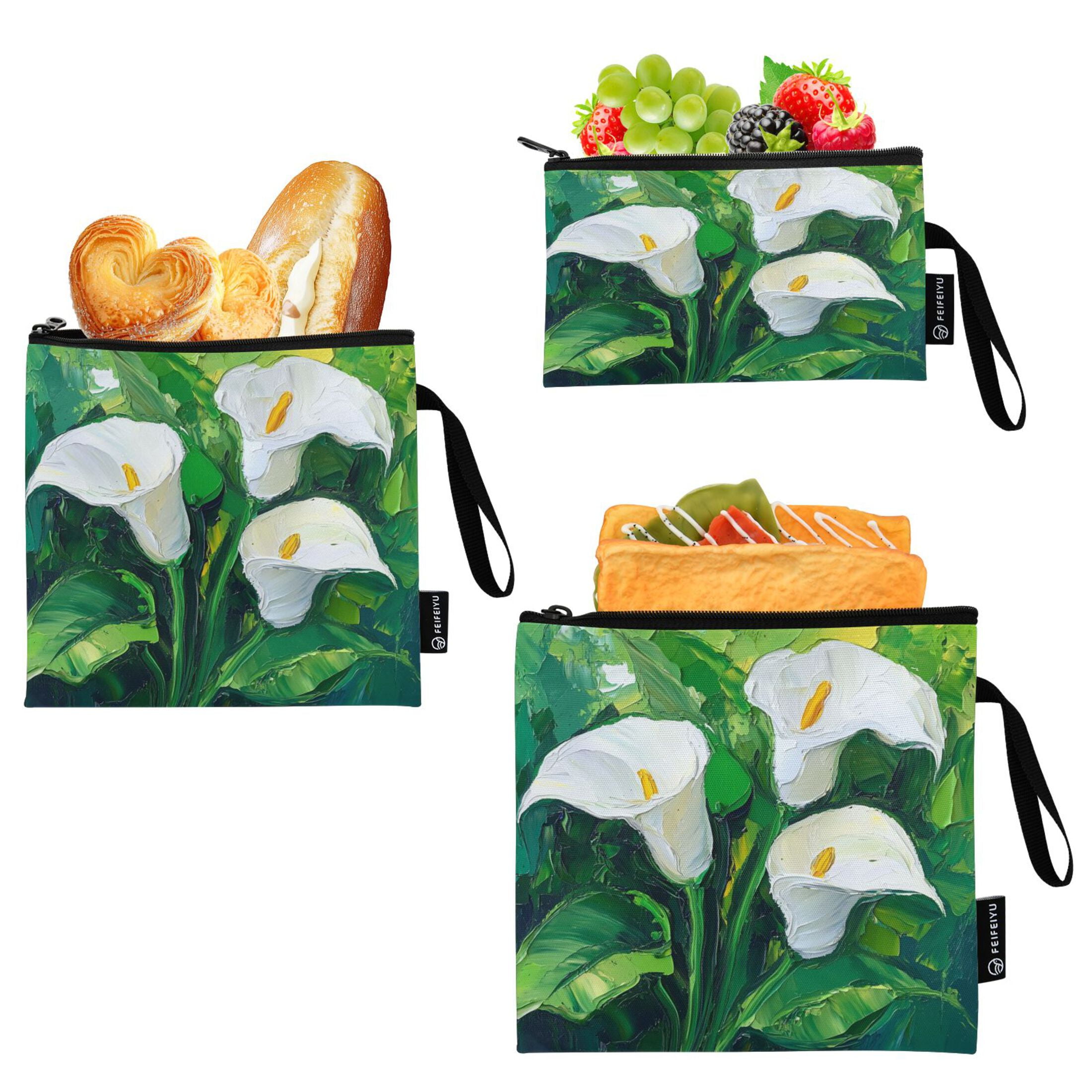 Reusable Food Storage Bags with Eco-Friendly EVA Lining Lunch Bag for ...