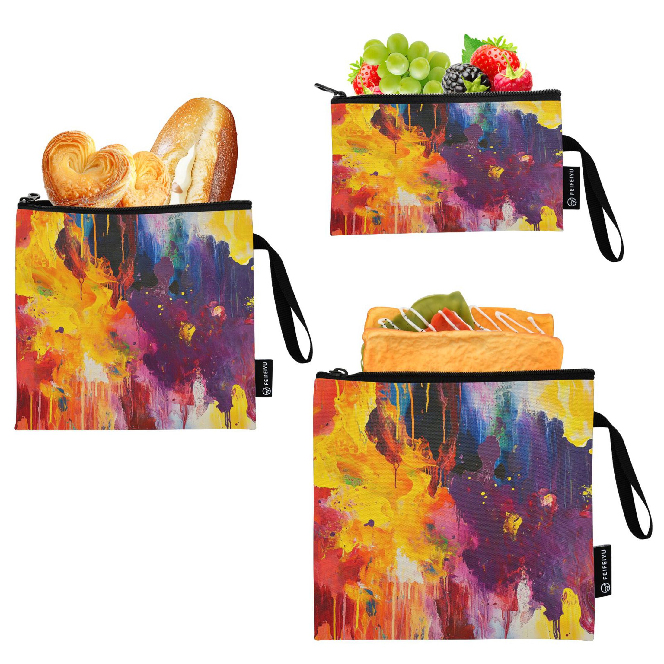 Reusable Food Storage Bags with Eco-Friendly EVA Lining Lunch Bag for ...