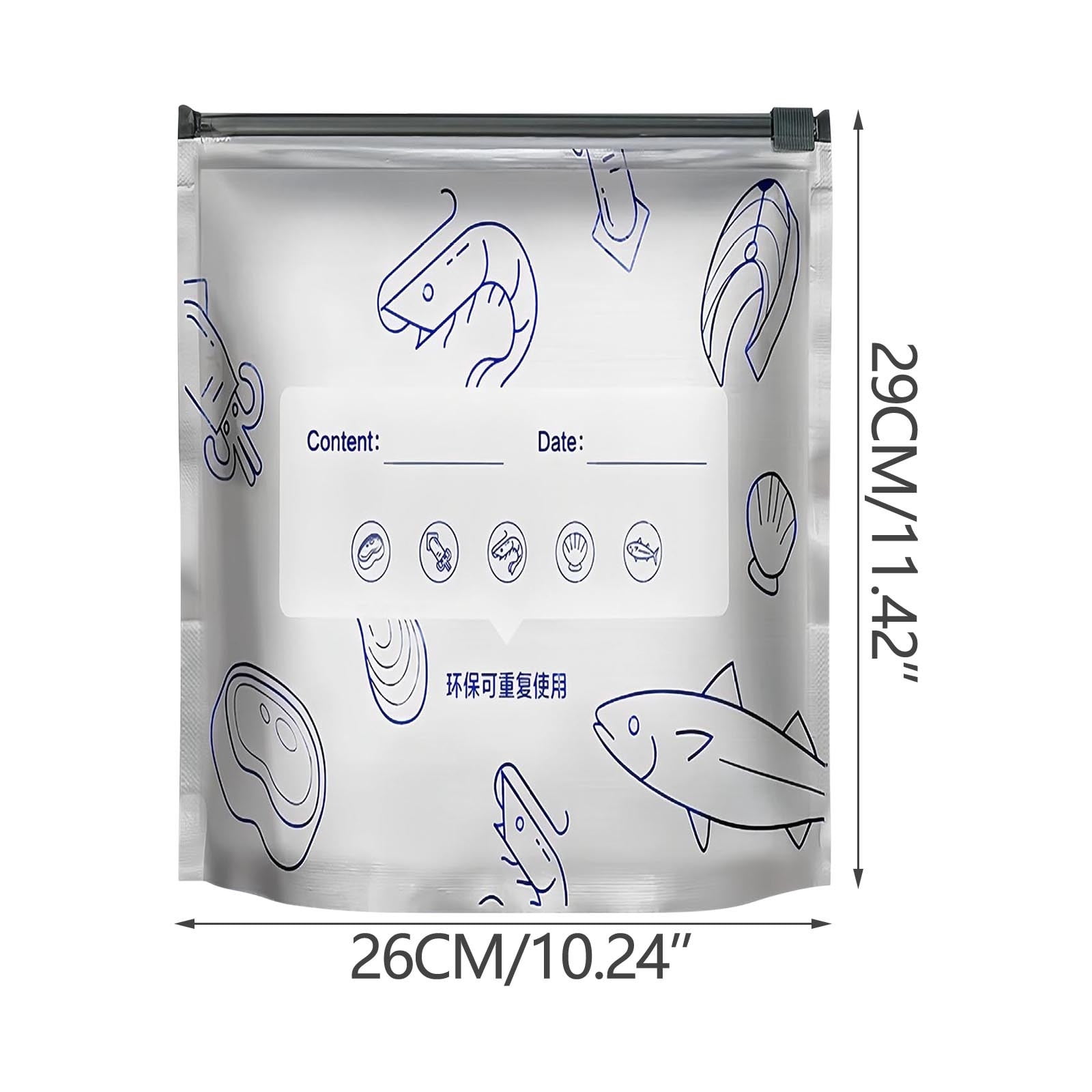 Reusable Freezer Bags, 10 Pack , Seal & Leak-Proof for Marinating Meat ...