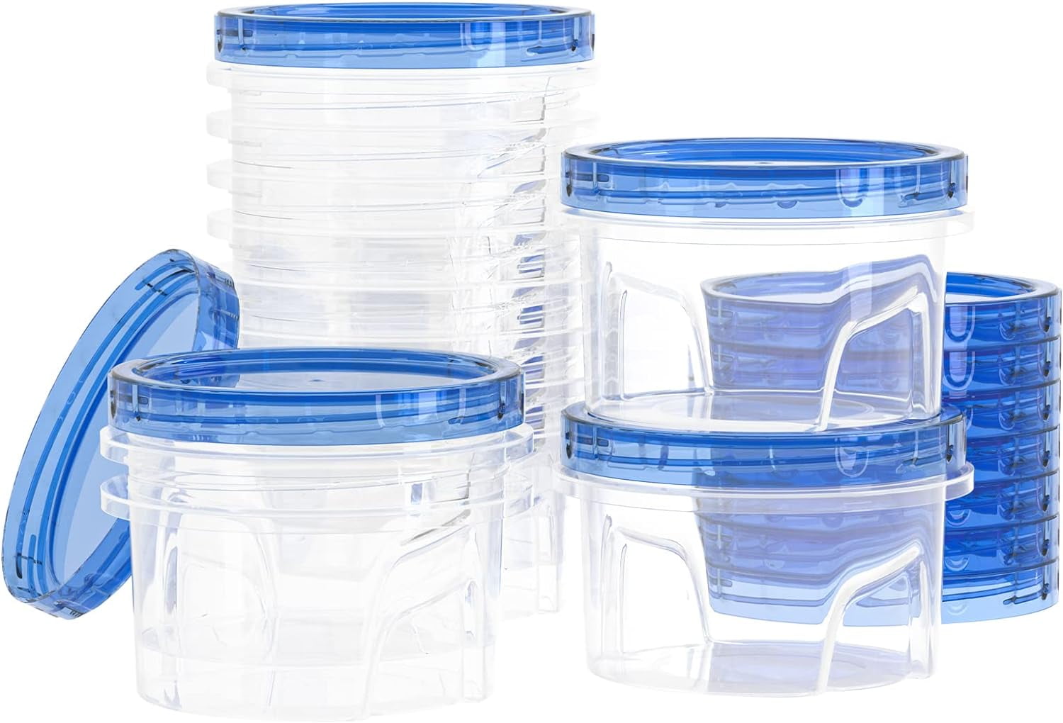 Reusable Freezer Storage Container Sets with Airtight Twist Top Lid ...