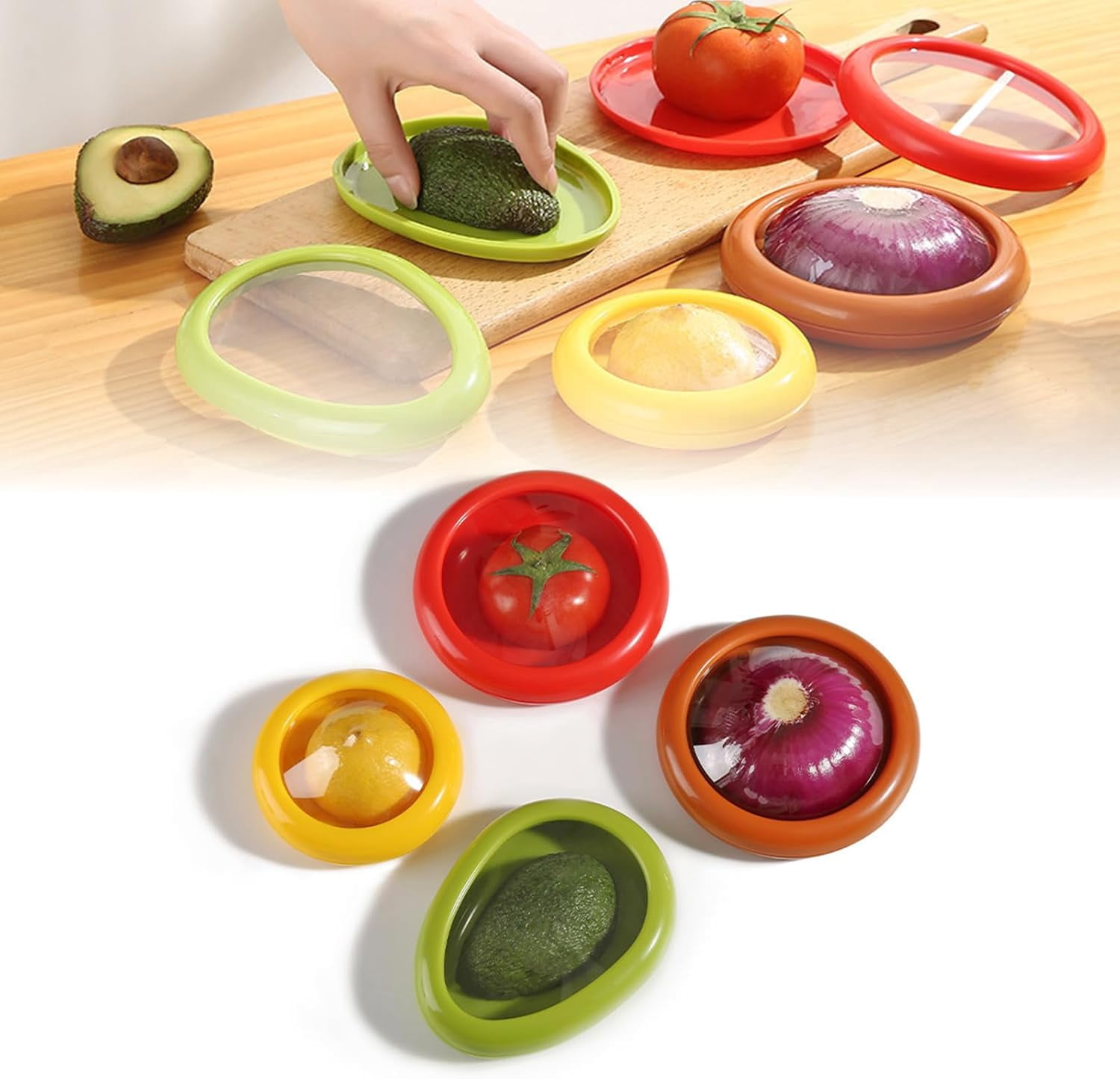 Reusable Fruit Vegetable Storage Box Container with Lids for Fridge ...