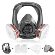 ST-100X Reusable Full Face Gas Mask with Vapor, Particulate Filtration ...