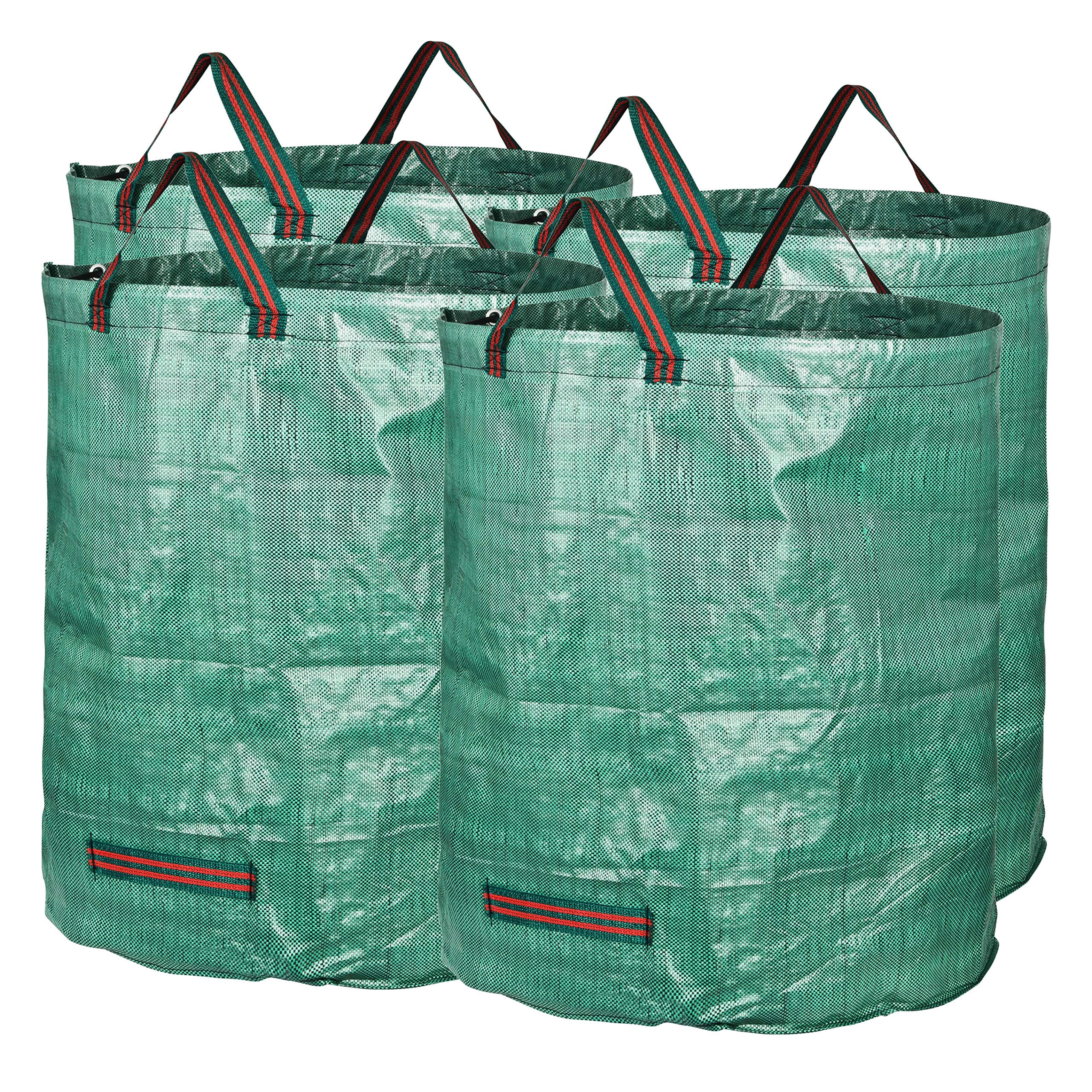 Reusable Garden Waste Bags, Heavy Duty Yard Waste Bags for Leaves Grass ...