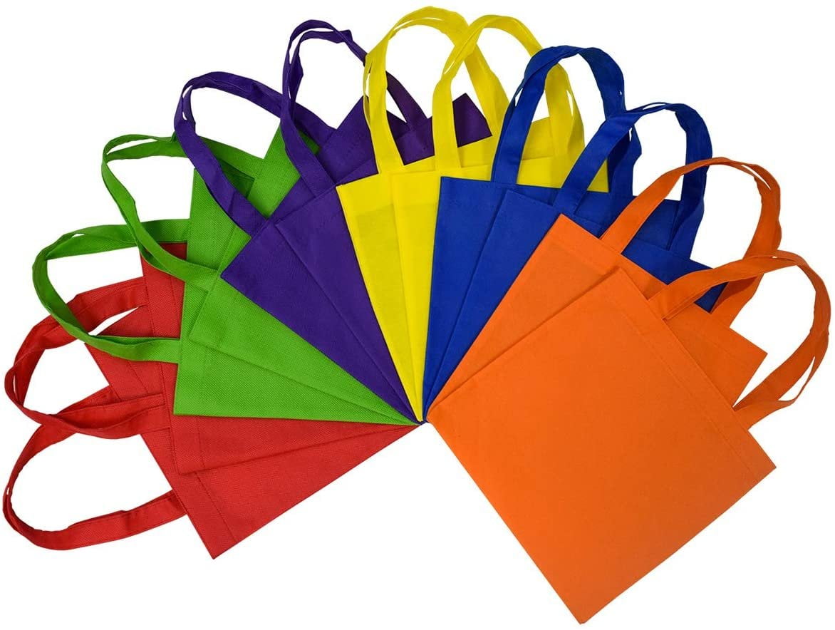 Reusable Gift Bags with Handles, Tote Bags, Party Favor Bags 12 Pack ...