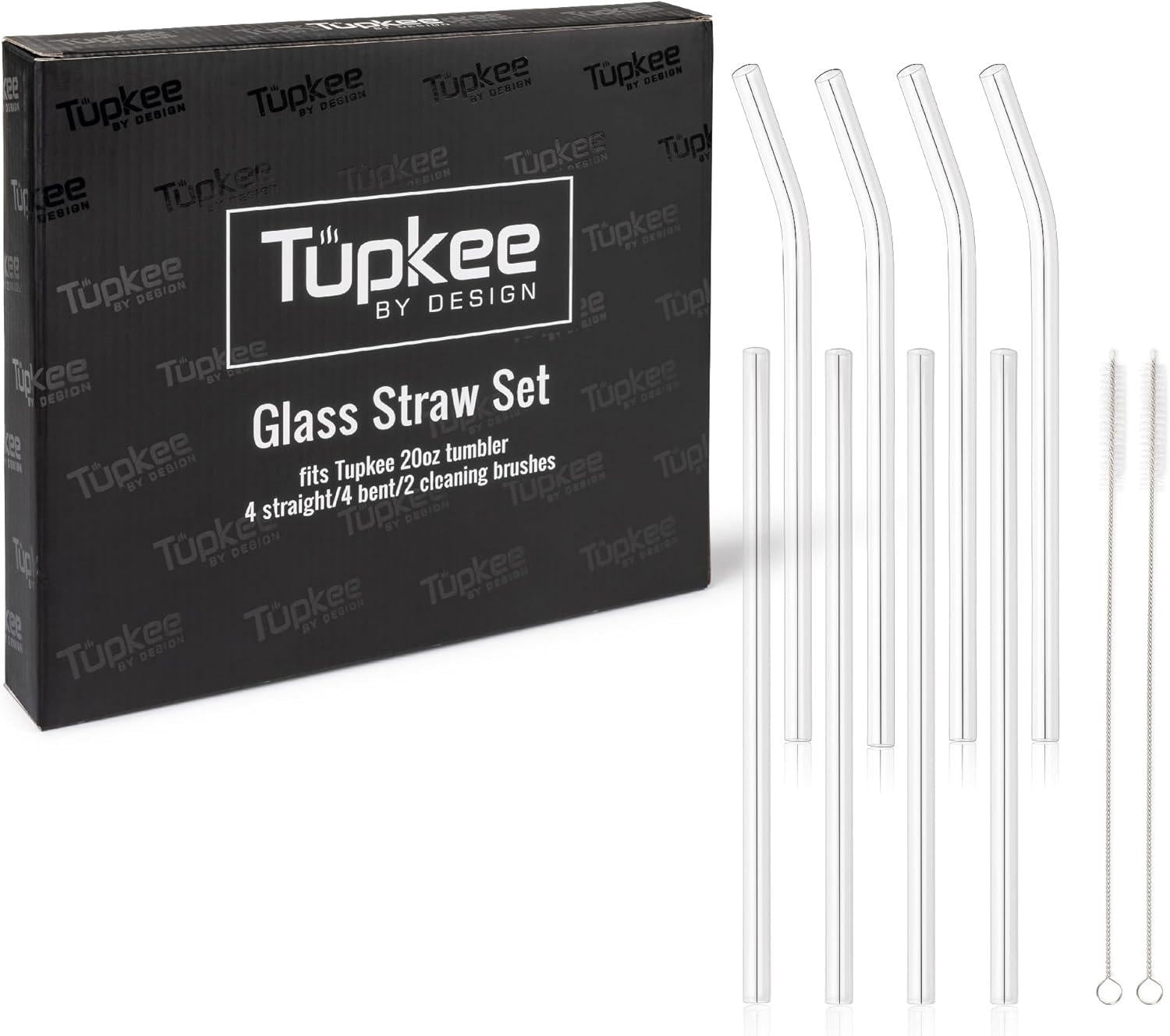 Reusable Glass Straws - 8 Pack Clear Glass Drinking Straws - For Tupkee ...