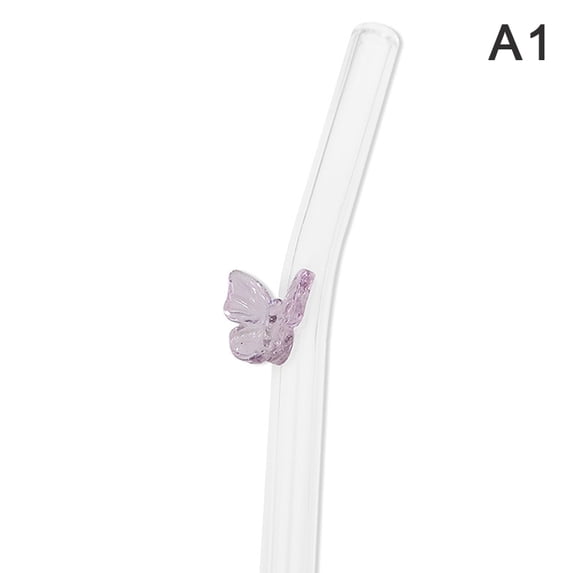 Reusable Glass Straws With Butterfly Eco Friendly Drinking Straws With ...