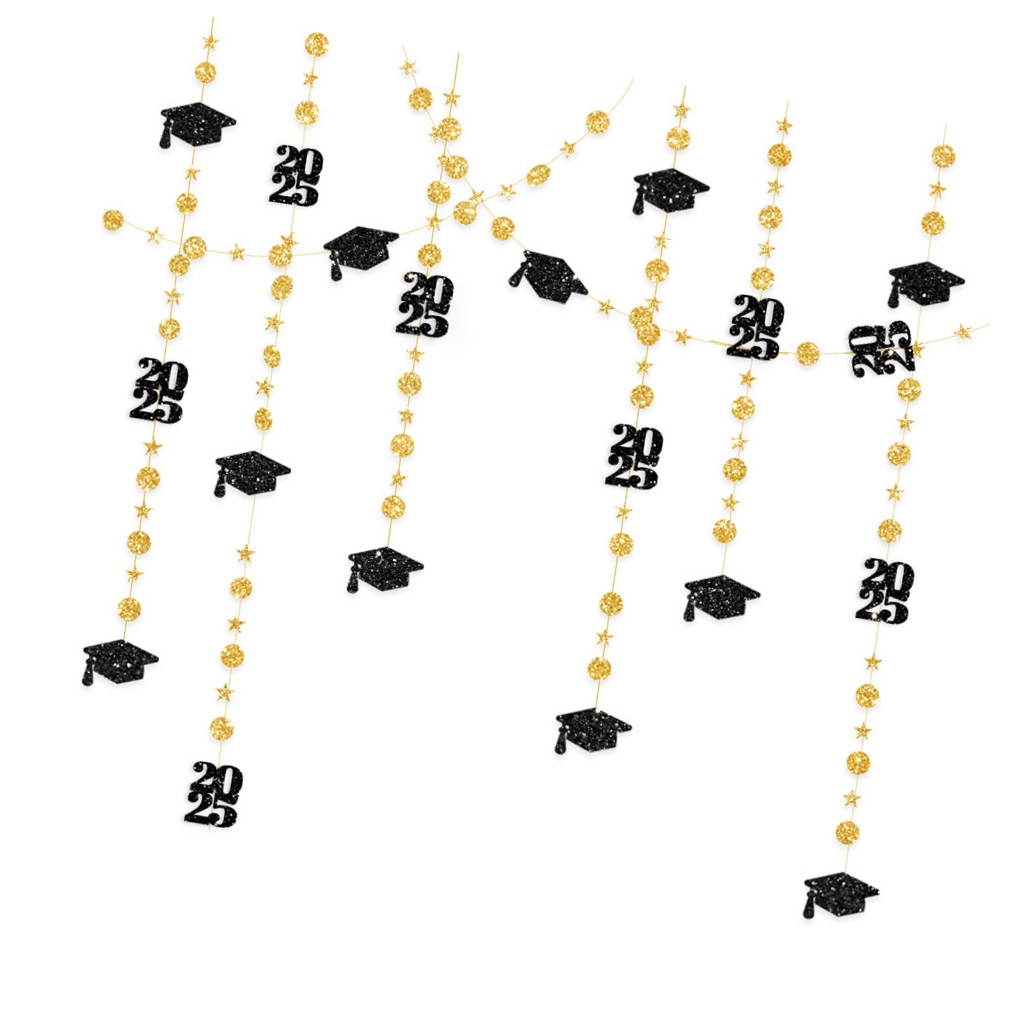 Reusable Graduation Backdrop Commencement Party Decoration Garlands ...