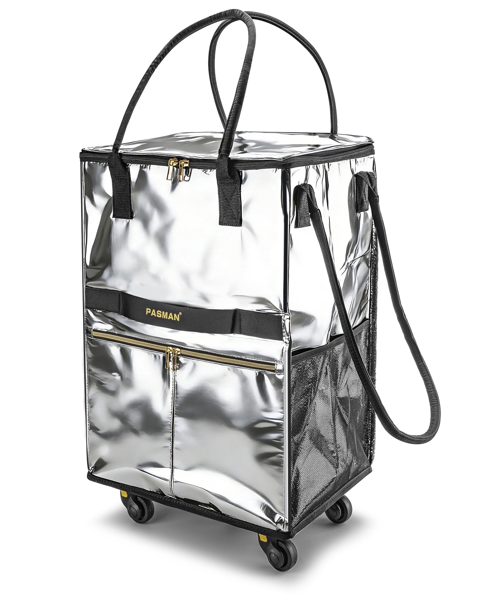 Reusable Grocery Bag on 5 Wheels, Foldable Rolling Tote Bag with Handle ...