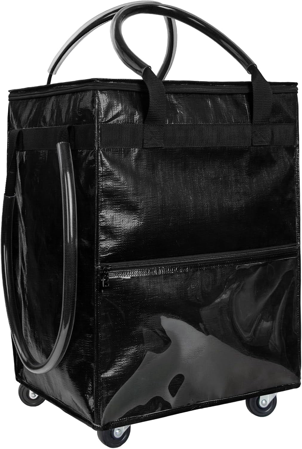 Reusable Grocery Bag on Wheels, (Medium, Black) Rolling Shopping Bags ...