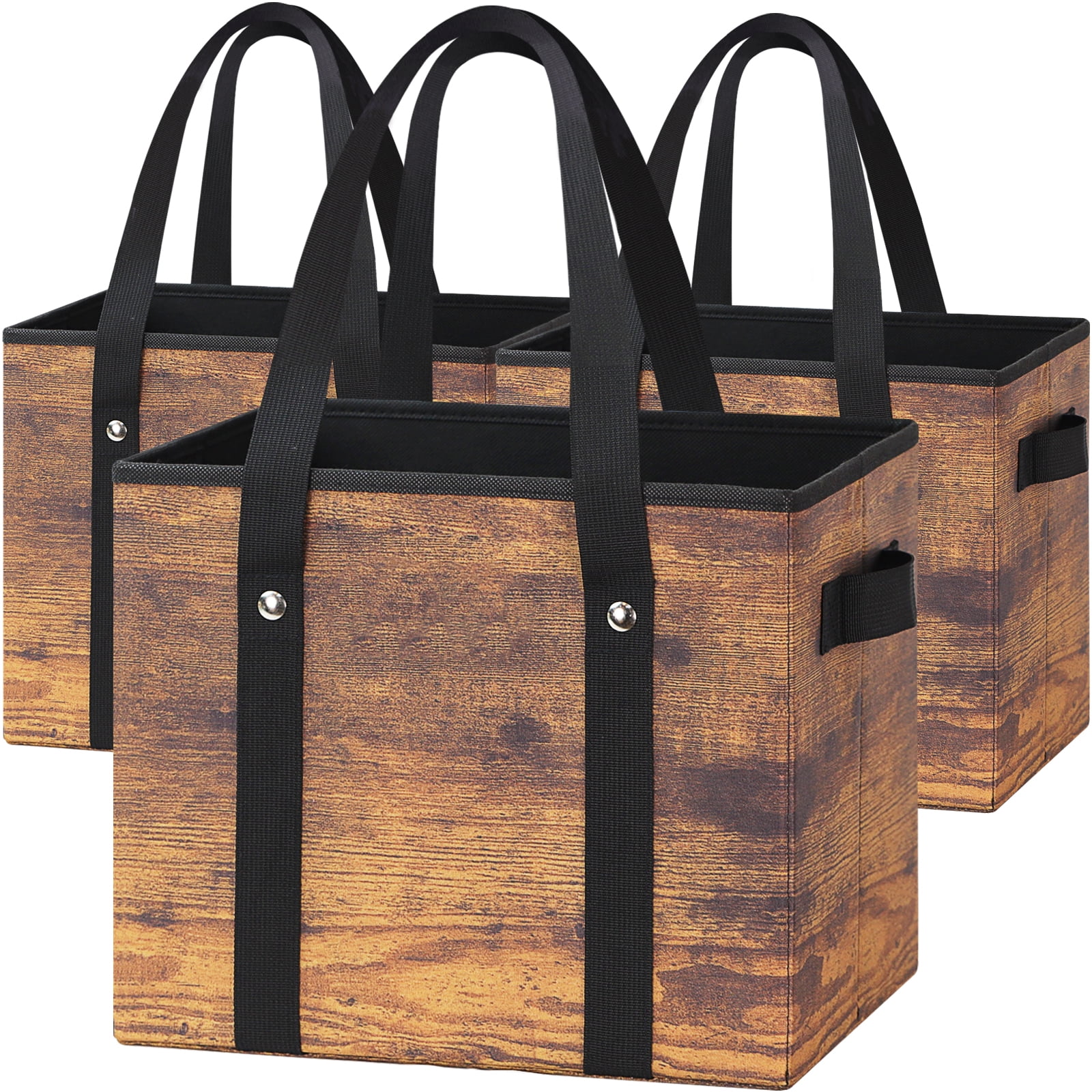 Reusable Grocery Bags (3 Pack) – Heavy Duty Reusable Shopping Bags with ...