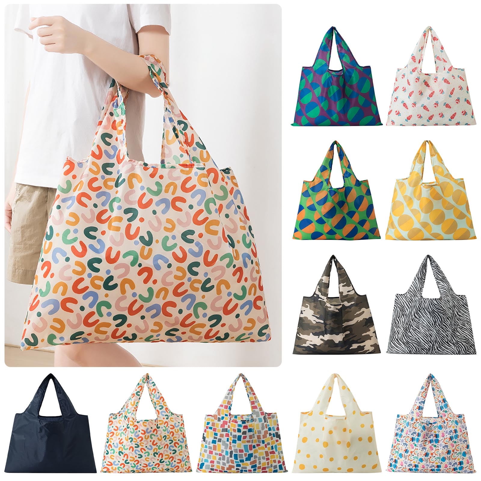 Reusable Grocery Bags, Collapsible Large Storage Box Bag with ...