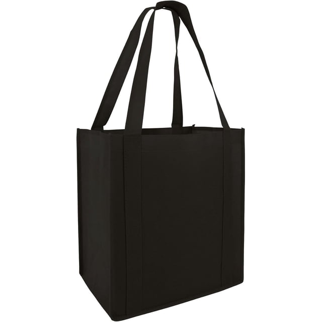 Reusable Grocery Shopping Tote Bags with Plastic Bottom Insert ...
