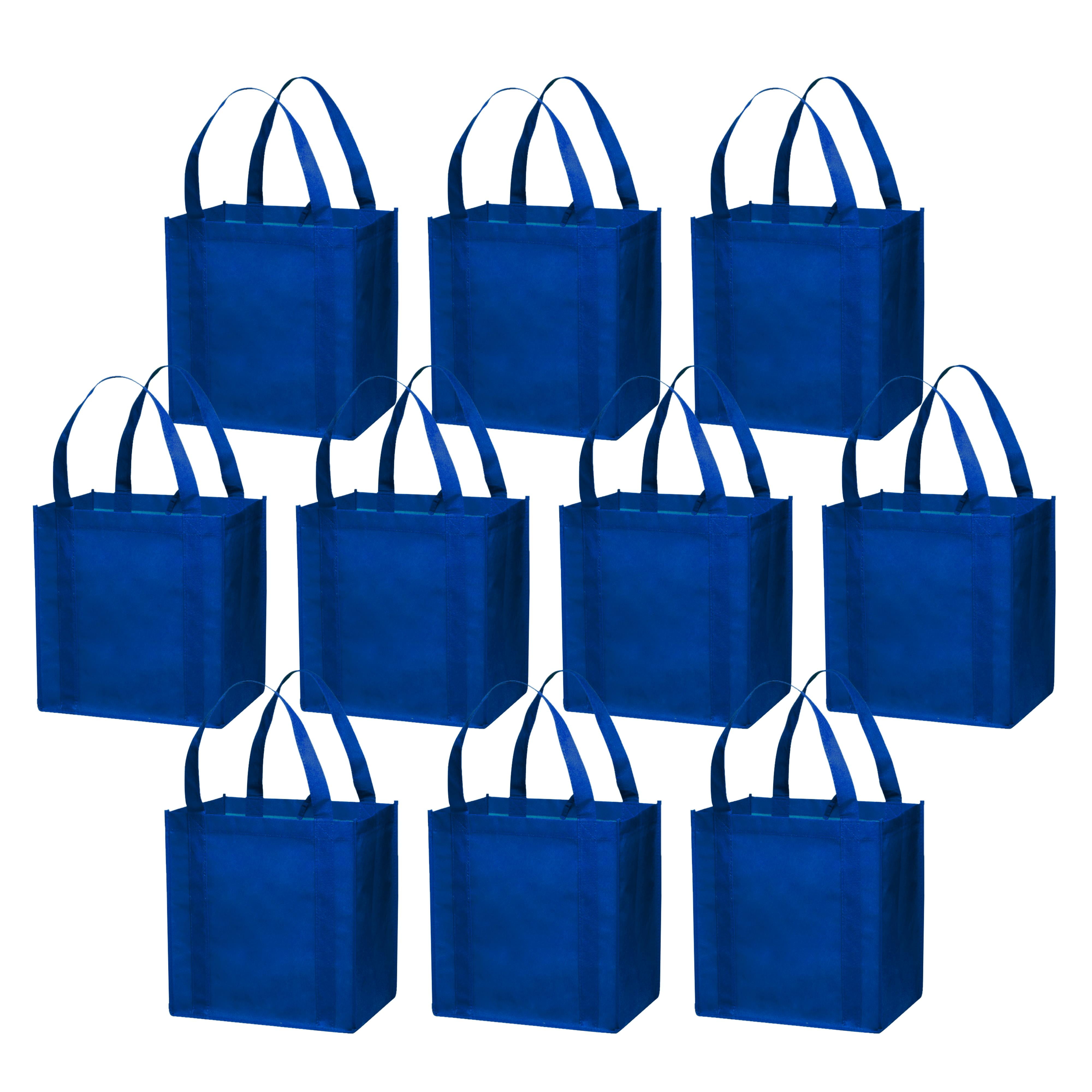 Reusable Grocery Tote Bag for Shopping - 10 Pack - Small Foldable Bags ...