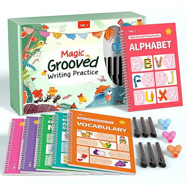 Reusable Grooved Handwriting Workbook for Kids, Learning Materials, 6 ...