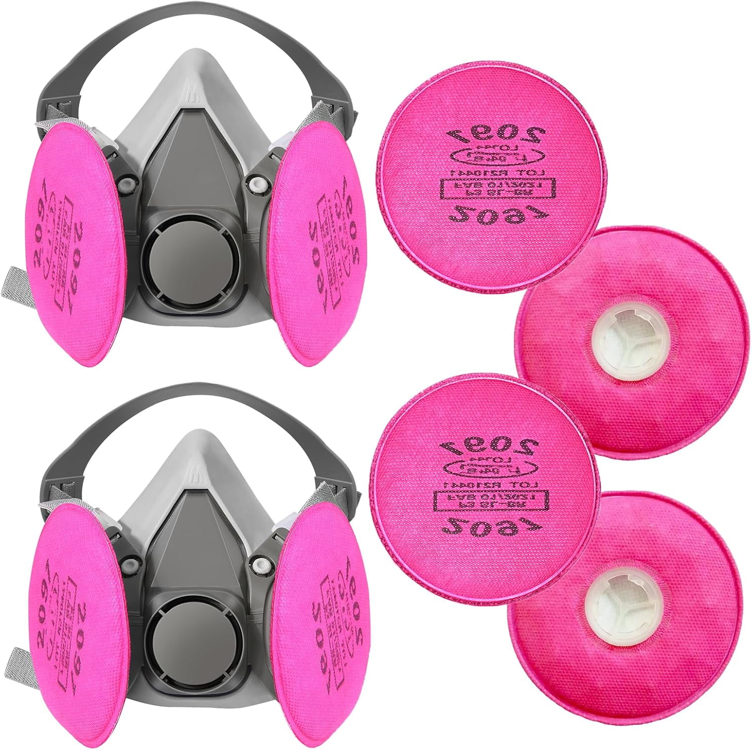 Reusable Half Face Cover - Respirator Mask with Filters for Painting ...