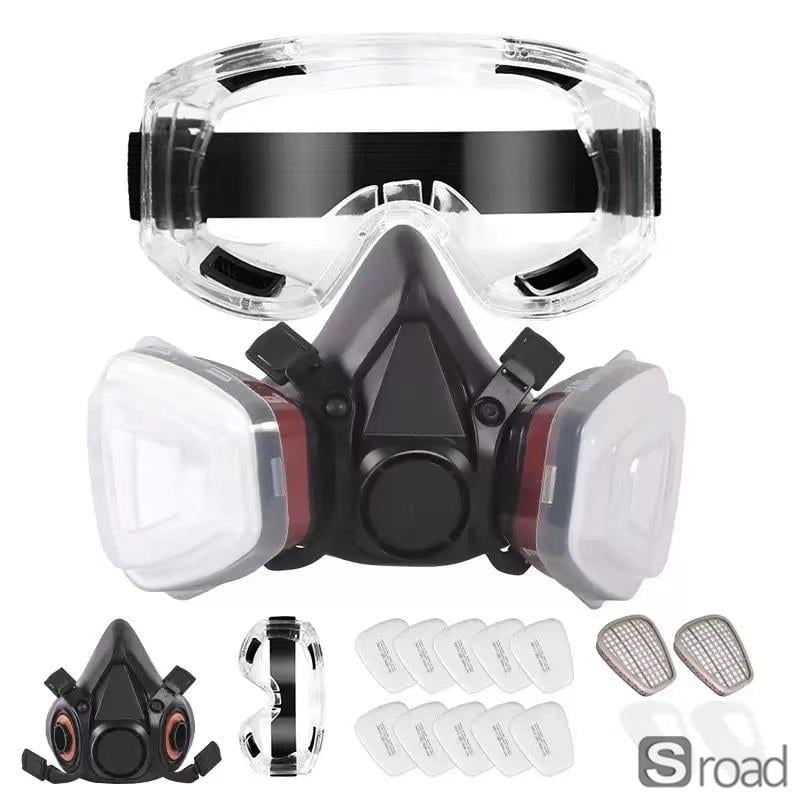 Reusable Half Face Respirator Mask, 6200 Series With Multi-Purpose ...
