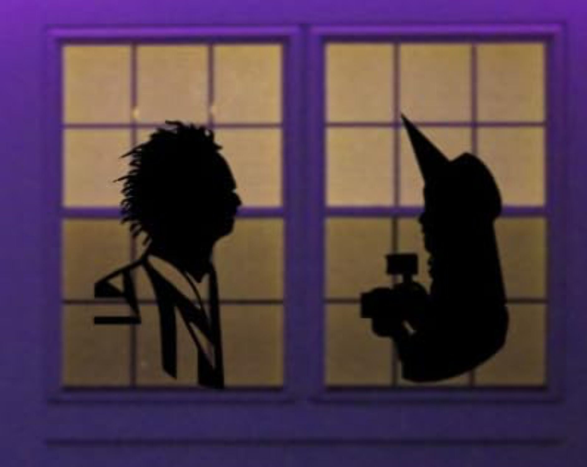 Reusable Halloween 2 Piece Beetle Juice Lydia Window Cling Silhouette ...