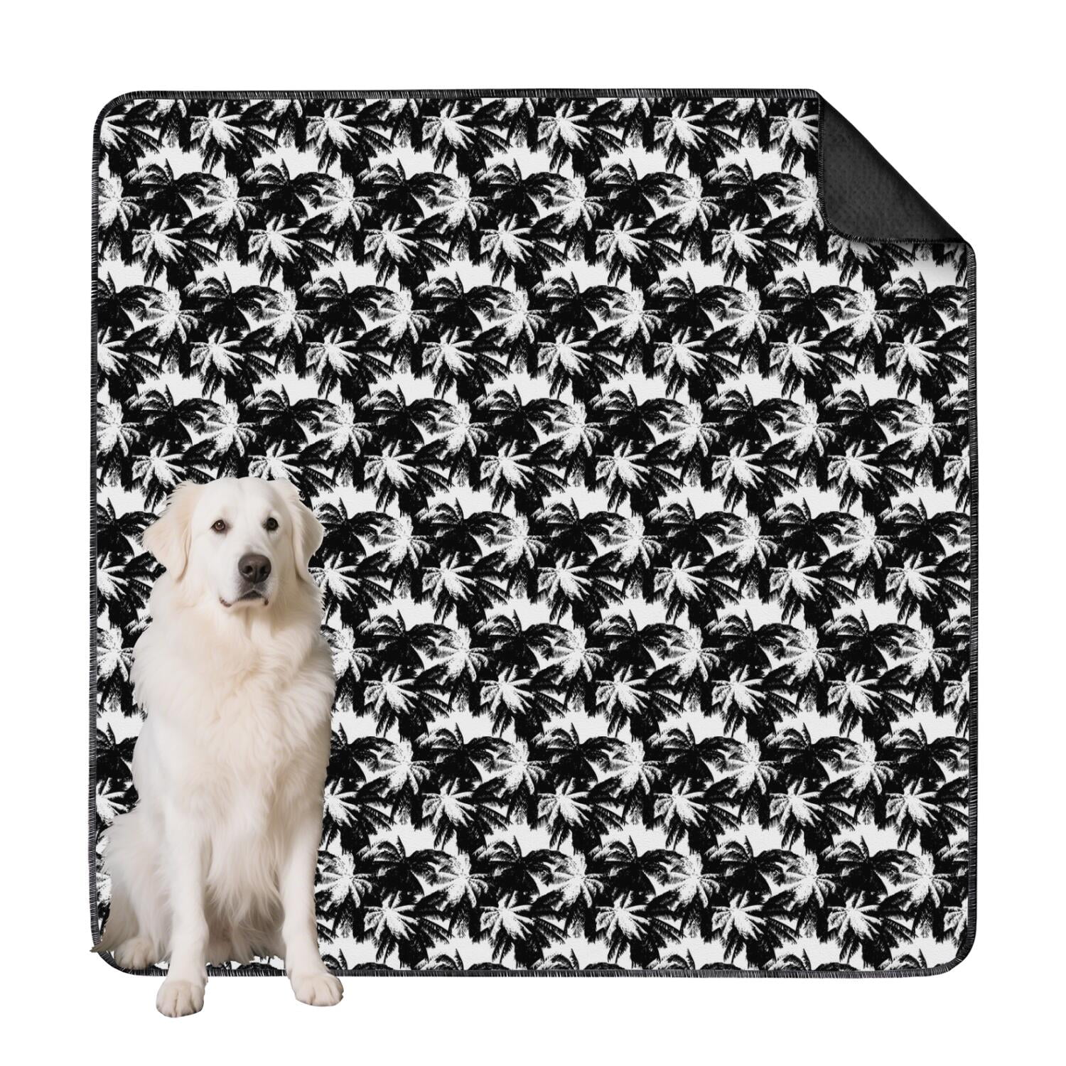 Reusable Hawaiian Plant Dog Pee Pads, Washable Absorbent Training Mat ...