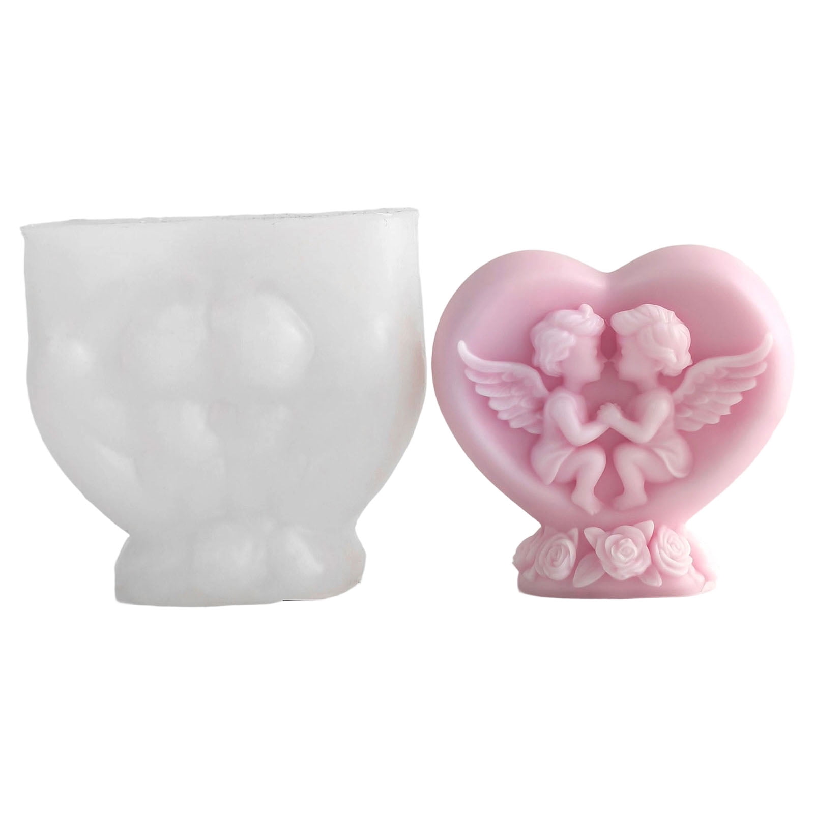 Reusable Heart Shape Silicone Mold For Handmade Soap Making Art ...