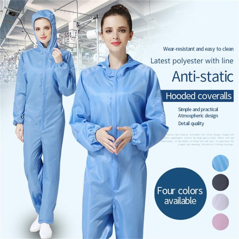 Reusable Hood Coverall Suit One-piece Isolation Gown Suit Washable ...