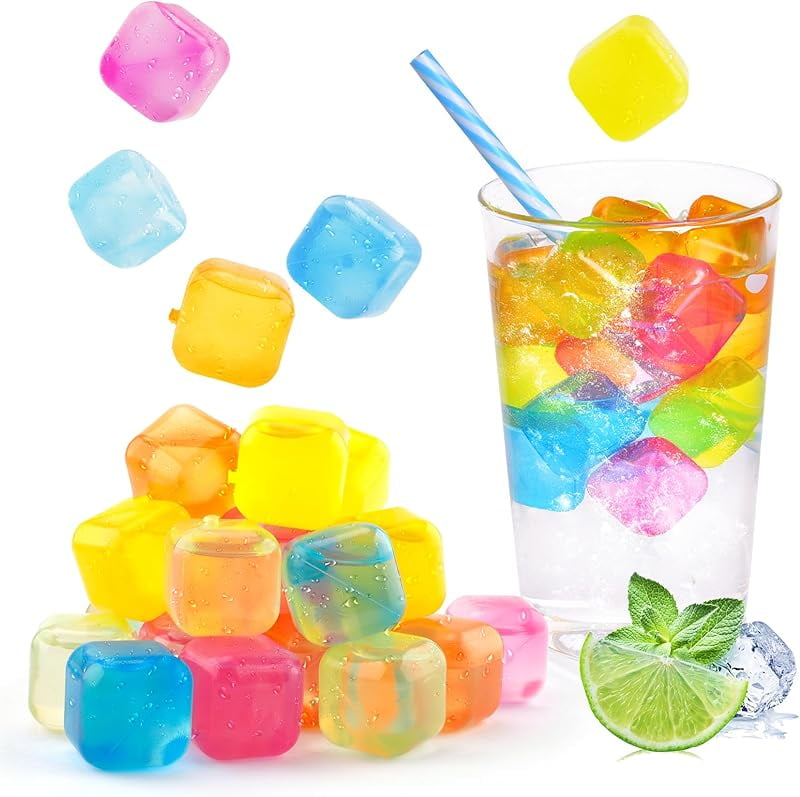 Reusable Ice Cubes, 30 Pcs Plastic Ice Cubes, Ice Cubes Reusable ...