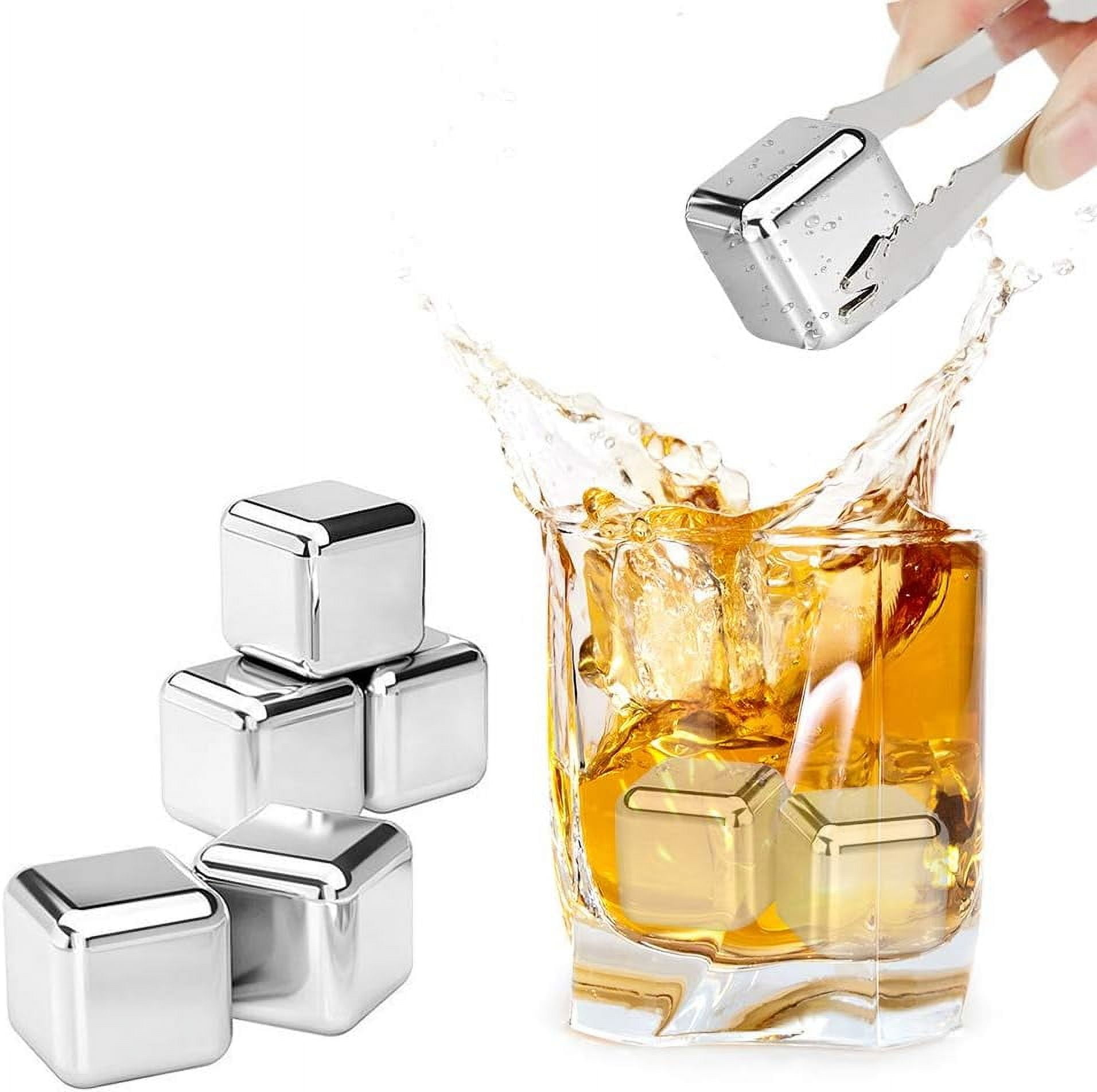 Reusable Ice Cubes For Drinks, Stainless Steel Ice Cubes With Rapid ...