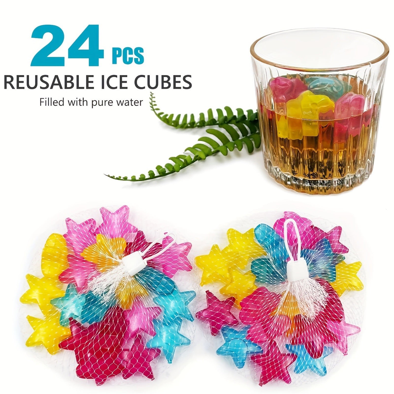 Reusable Ice Cubes for Drinks – Long-Lasting Gel Ice Packs for Whiskey ...