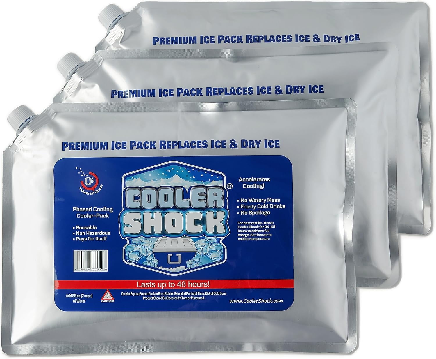 Reusable Ice - Long Lasting Cold Freezer Packs for Coolers and Lunch ...