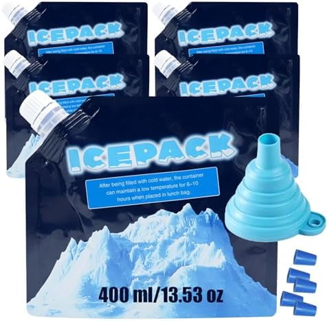 Reusable Ice Packs for Coolers, Cold Freezer Packs, Leak-Proof Freezer ...
