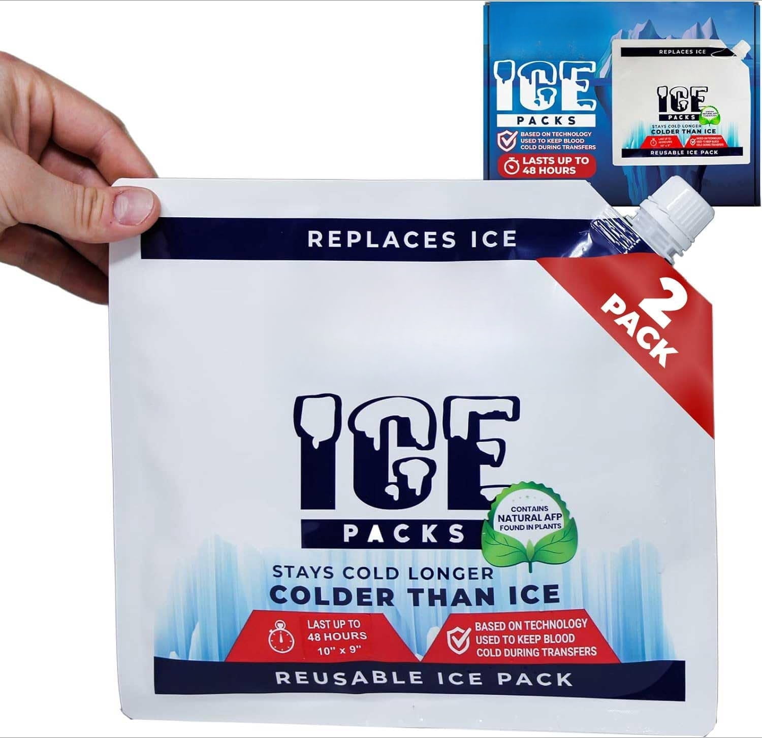 Reusable Ice Packs for Coolers – Long Lasting Cooler Ice Pack Blocks ...