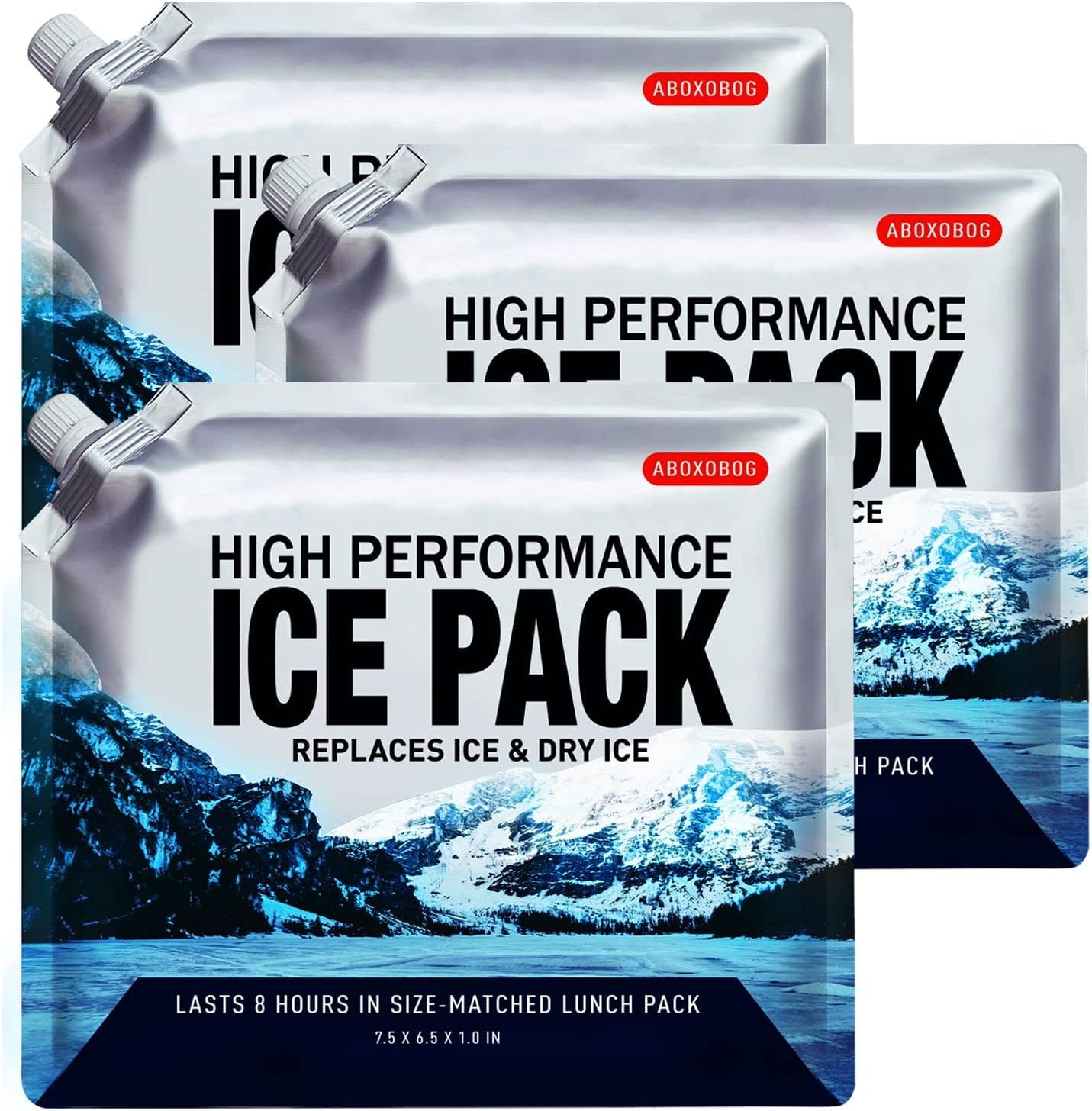 Reusable Ice Packs for Coolers Long Lasting Gel Freezer Packs for ...
