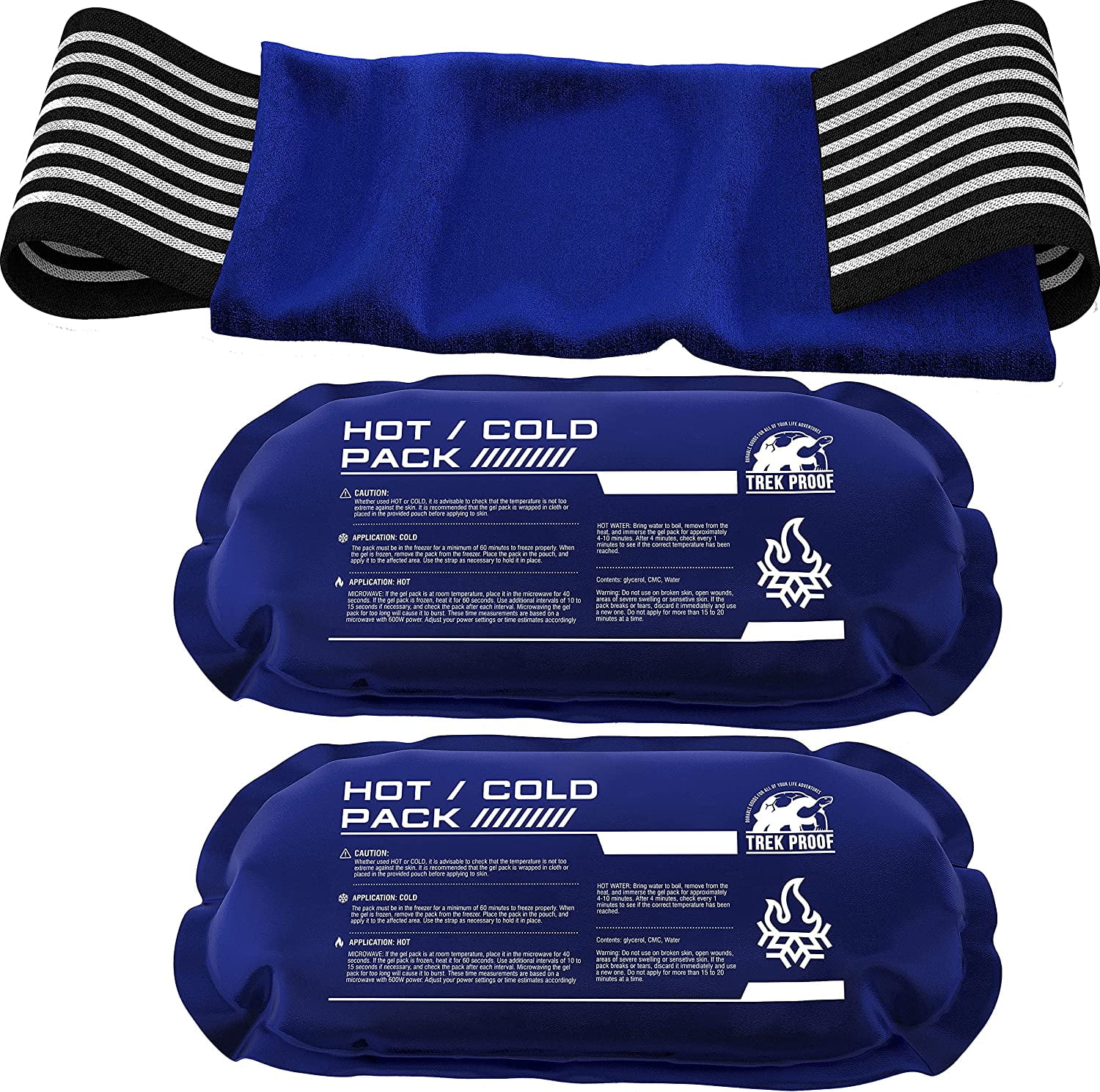 Reusable Ice Packs for Injuries (3-Piece Set) – Hot & Cold Therapy Gel ...