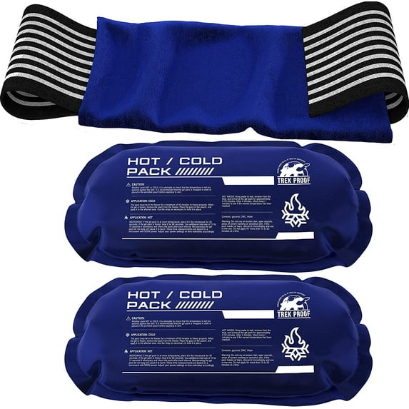 Reusable Ice Packs for Injuries (3-Piece Set) – Hot & Cold Therapy Gel ...