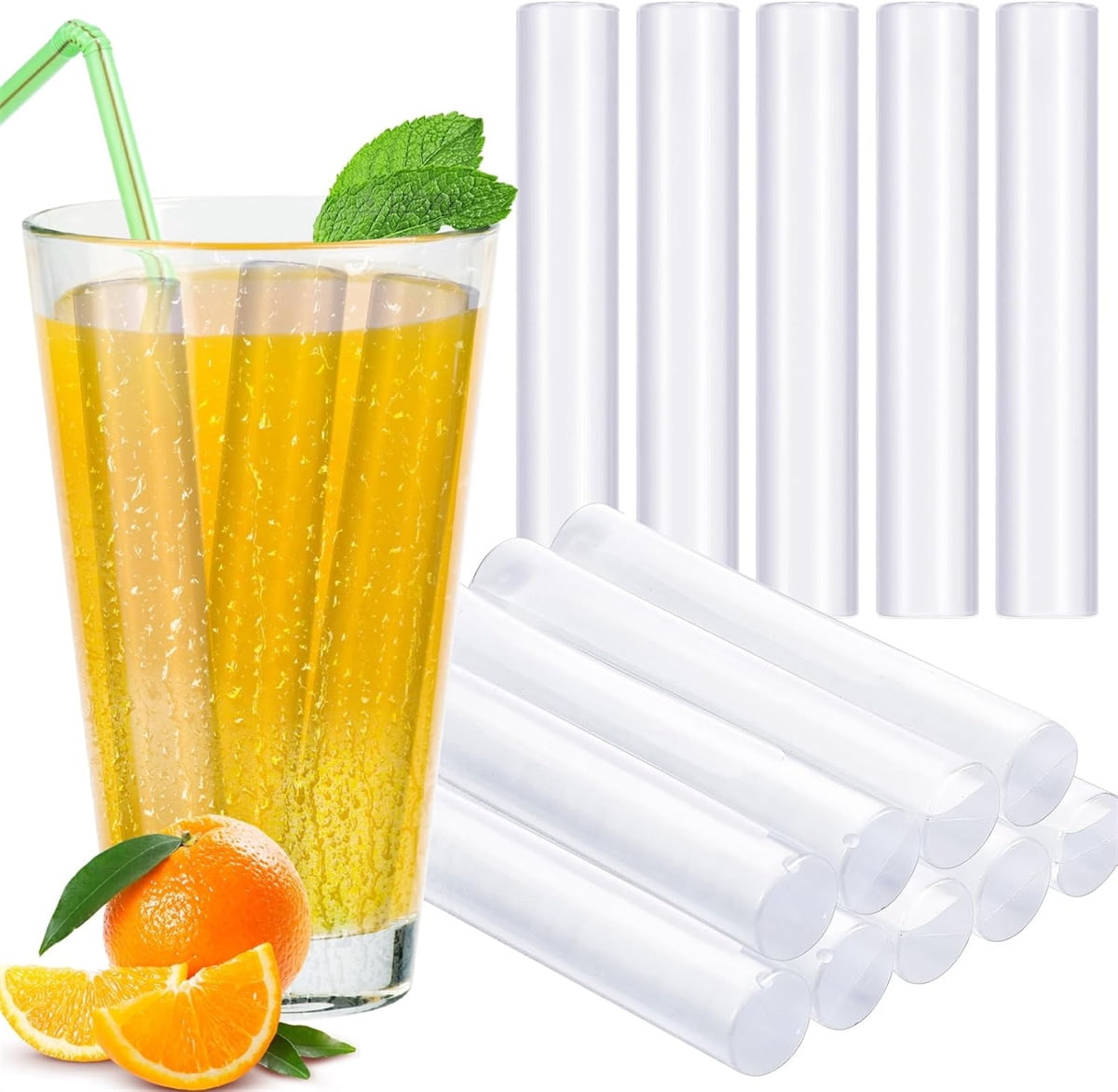 Reusable Ice Sticks,Tutuviw 8 Pcs Plastic Ice Cube,Reusable Ice Cube ...
