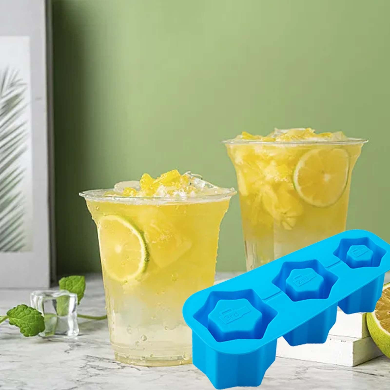 Reusable Ice Tray with Lid | 3 Hollow Cylinder Ice Molds for Cocktails ...