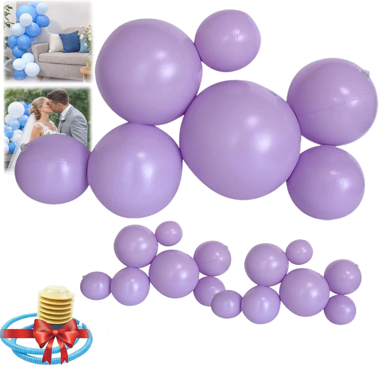 Reusable Inflatable Balloon Garland Arch Kit, 3/7 PCS Linked PVC ...