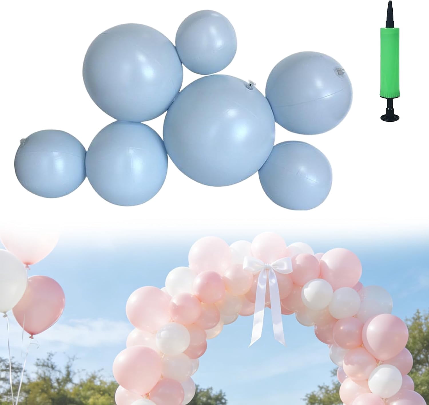 Reusable Inflatable Balloon Garland Arch Kit, Easy Assembly with Linked ...