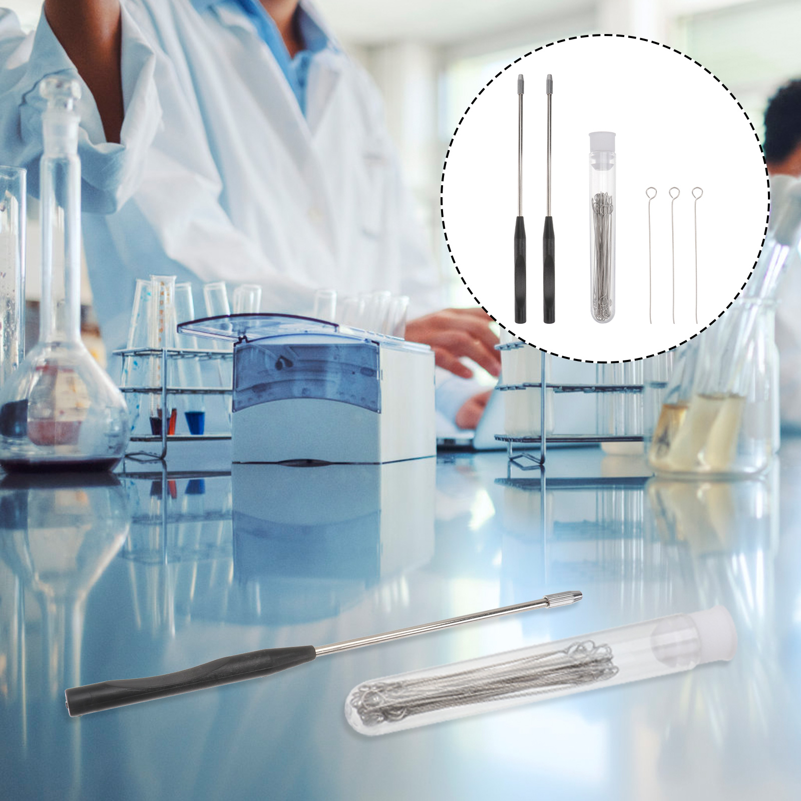 Reusable Inoculating Loop Inoculation Rod: 2pcs Microbiology ...