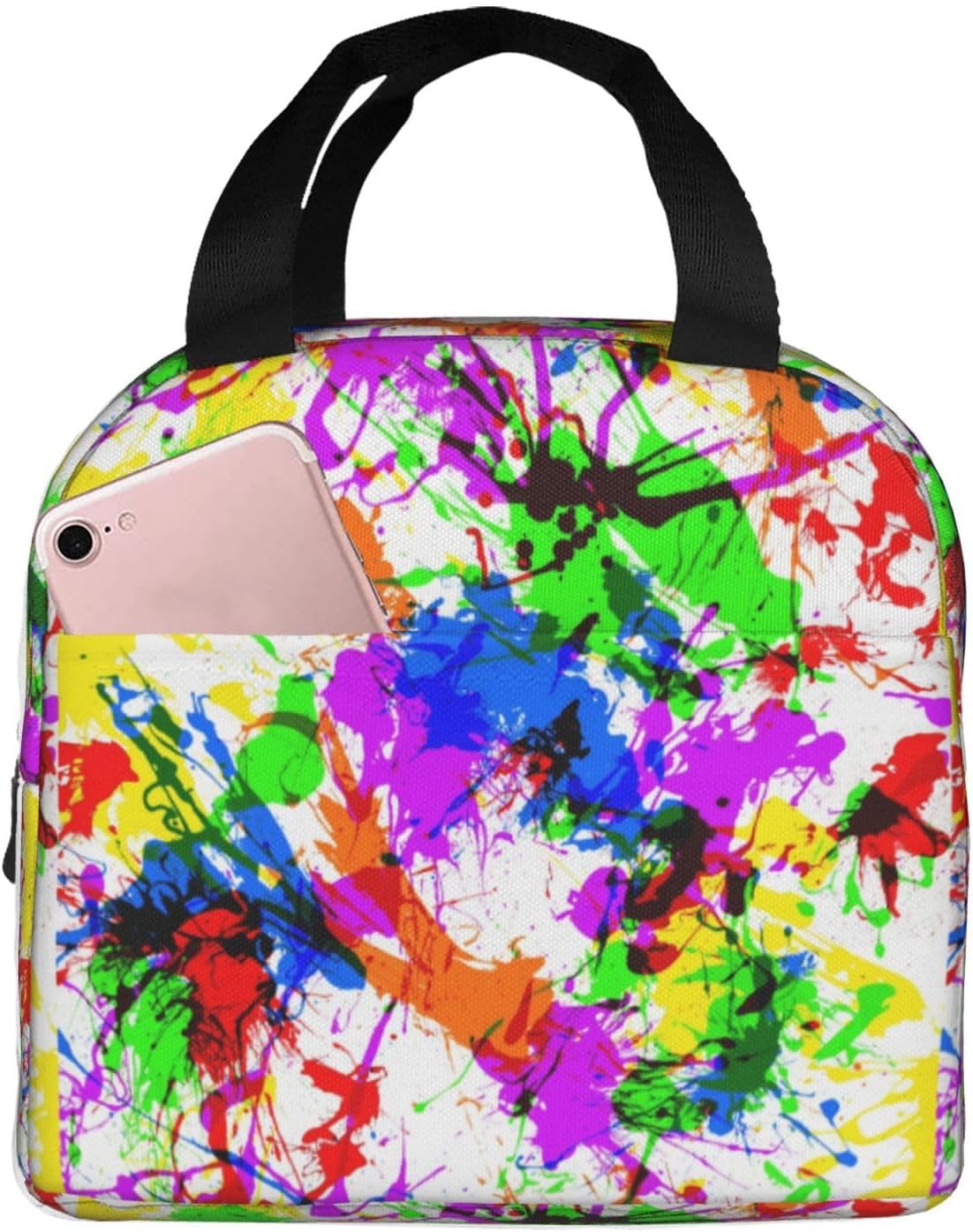 Reusable Insulated Food Lunch Bag for Paint Splatter Carrier Grocery ...
