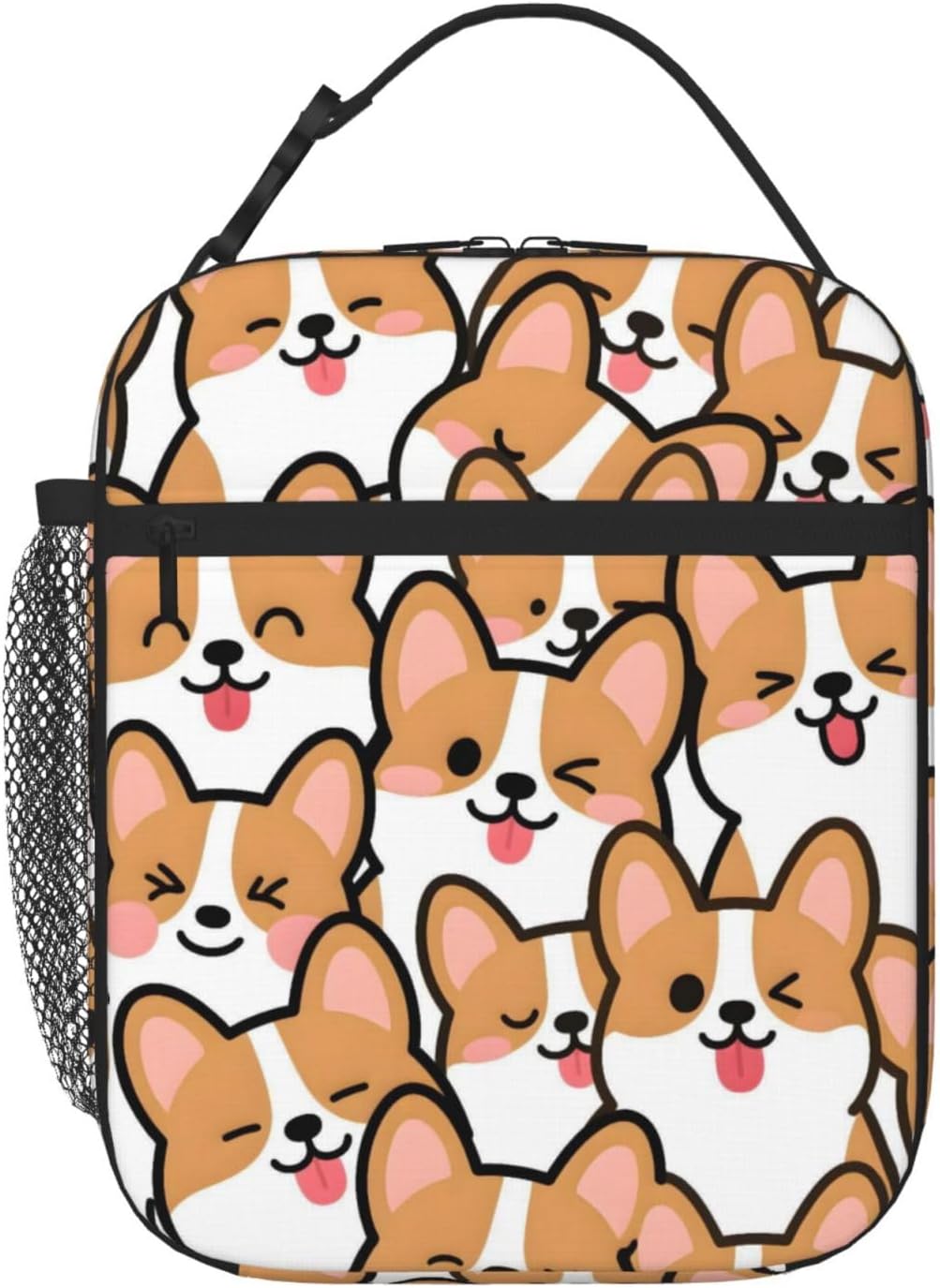 Reusable Insulated Lunch Bag Cute Corgi Dog Print Adult Lunch Box Bags ...