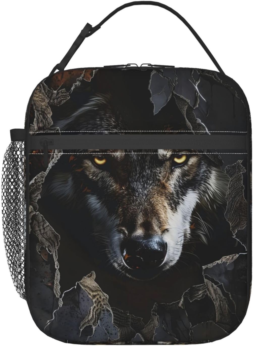 Reusable Insulated Lunch Bag - Wolf Design - Cool Wildlife Artistic ...