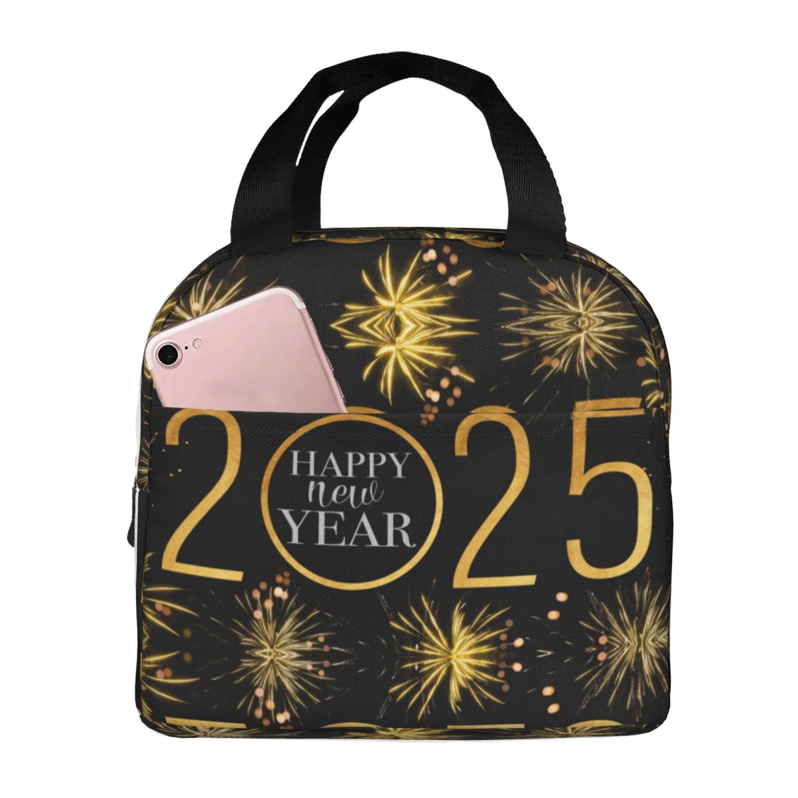 Reusable Insulated Lunch Box 2025 New Year New Lunch Bag Container for ...
