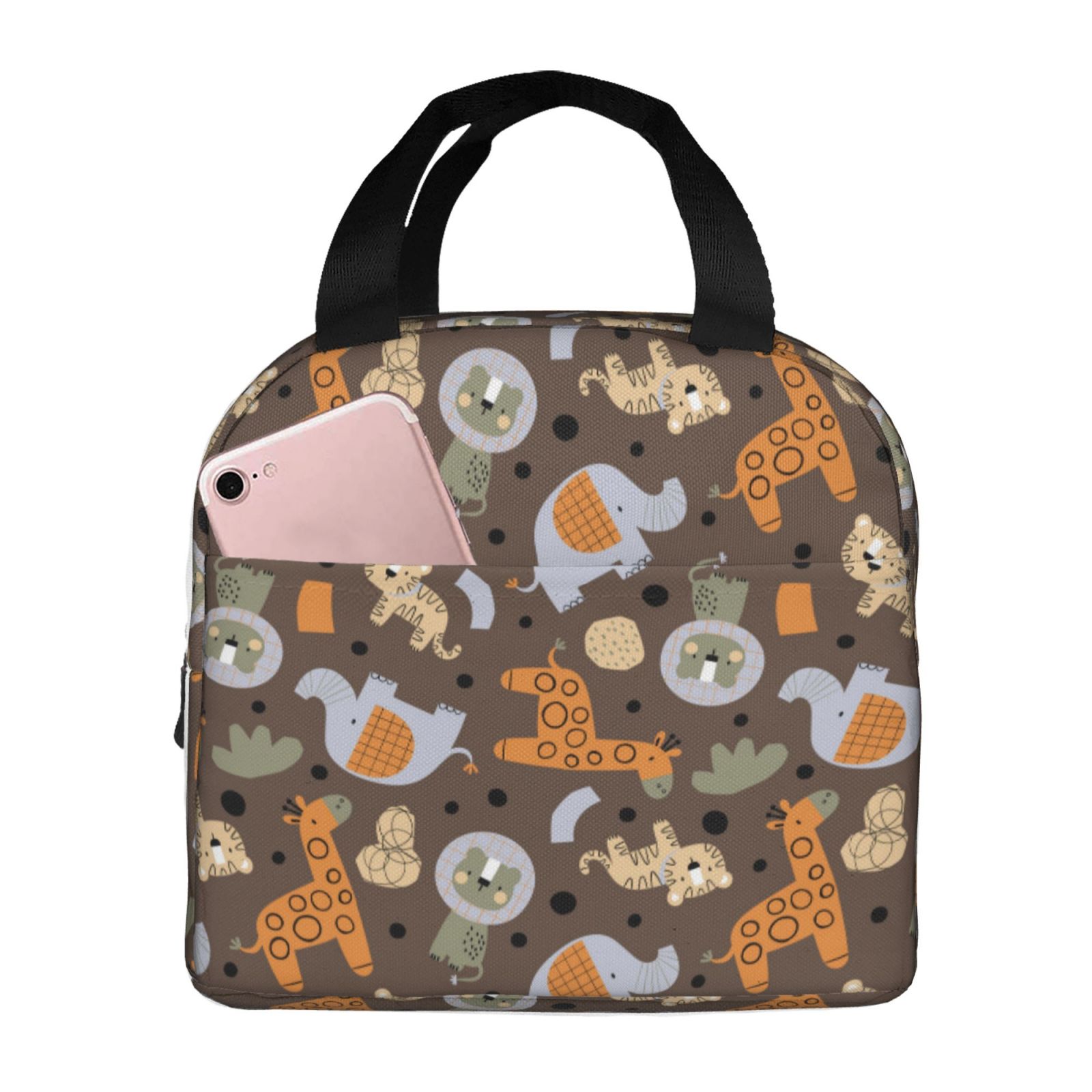 Reusable Insulated Lunch Box Cute Lion Tiger Lunch Bag Container for ...
