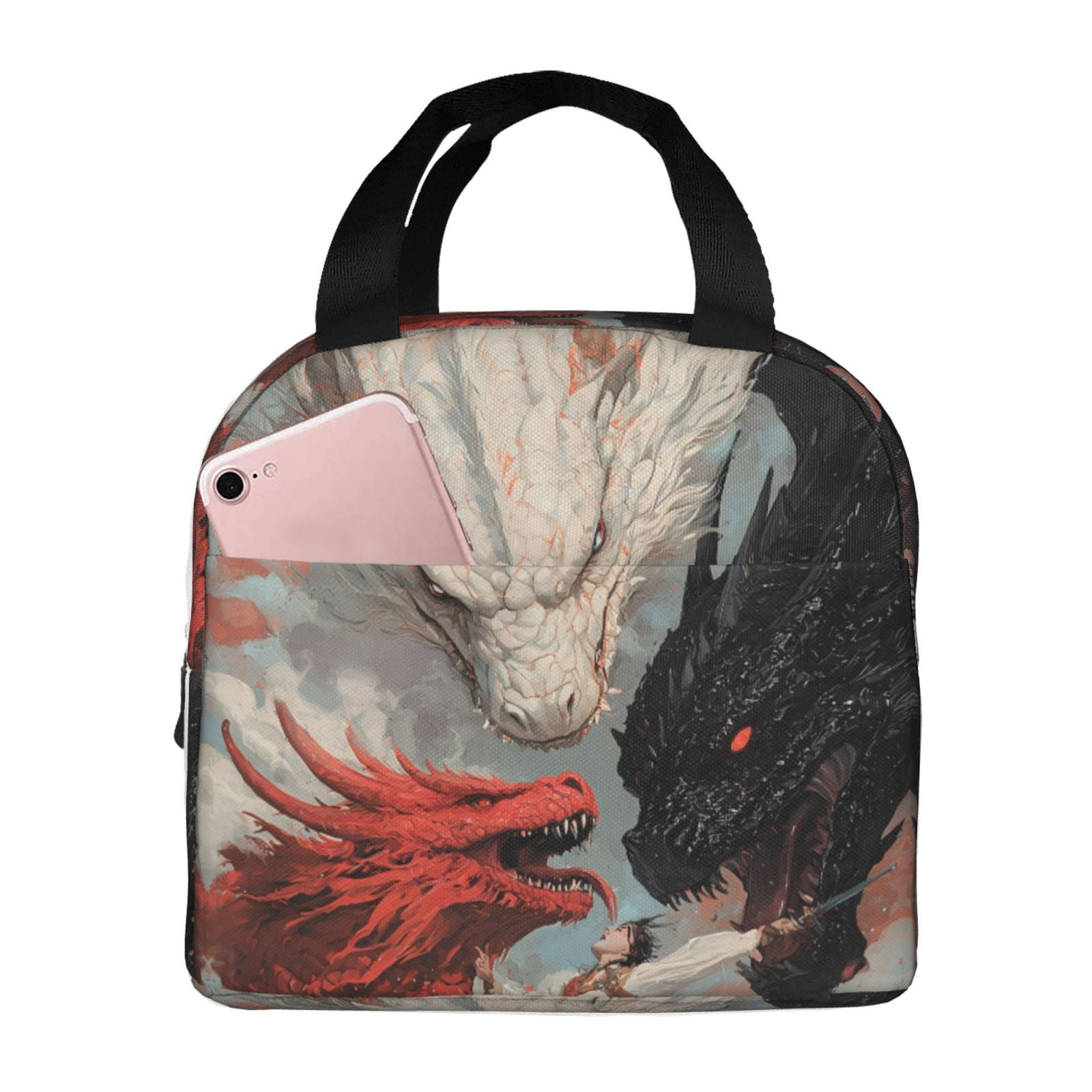 Reusable Insulated Lunch Box Epic Dragon Showdown Lunch Bag Container ...