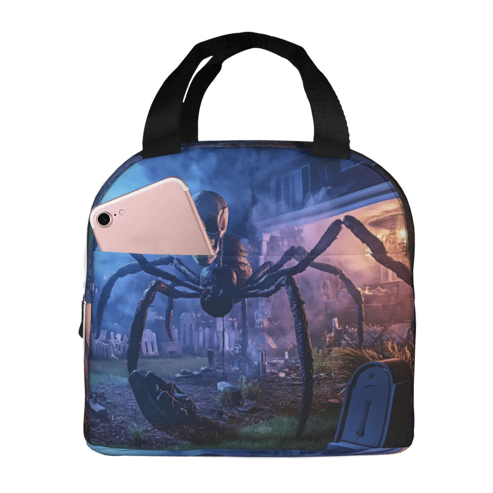 Reusable Insulated Lunch Box Halloween Skeleton Spider Tombstone Lunch ...