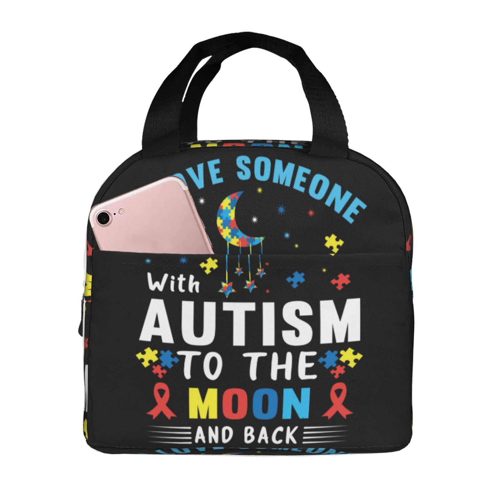 Reusable Insulated Lunch Box I Love With Autism To The Moon And Back ...